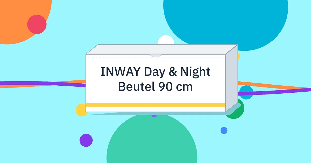 Symbolbild: Packung mit der Aufschrift INWAY Day & Night Beutel 90 cm (PZN 09315372) – Verfügbarkeit und Bezug in Apotheken in Frankfurt am Main