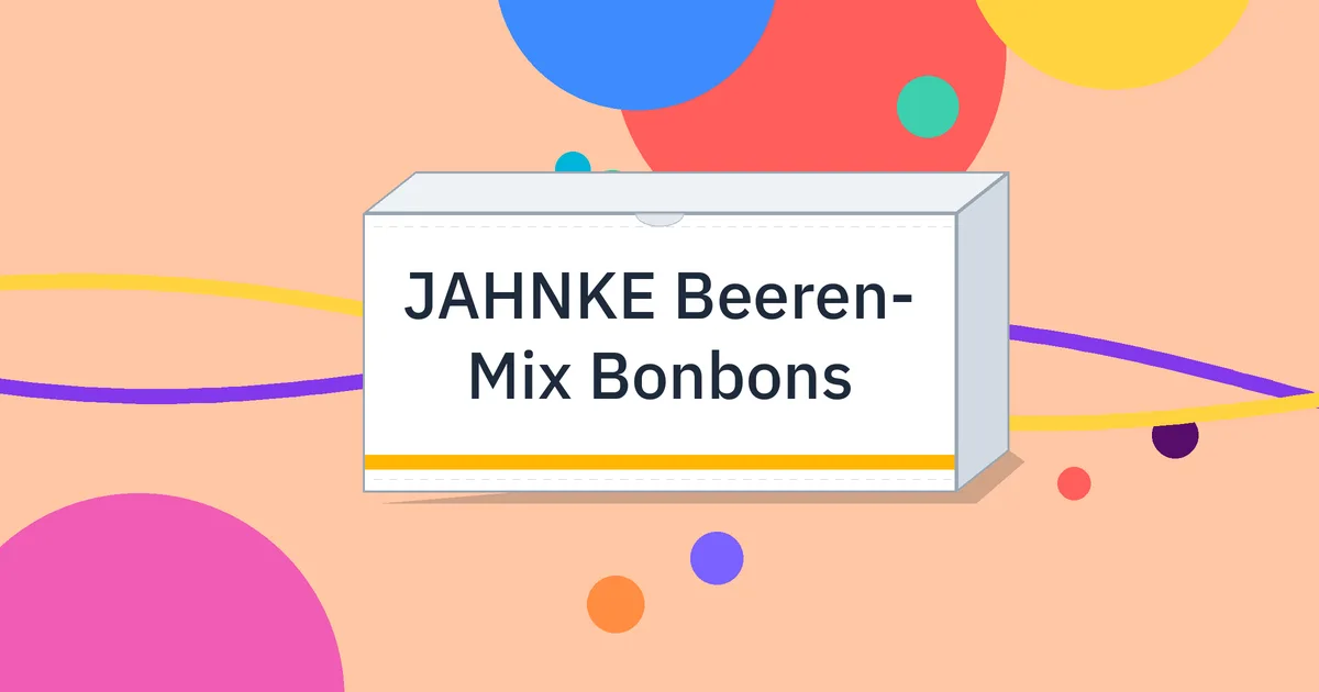 Symbolbild: Packung mit der Aufschrift JAHNKE Beeren-Mix Bonbons (PZN 18854501) – Verfügbarkeit und Bezug in Apotheken in Frankfurt am Main