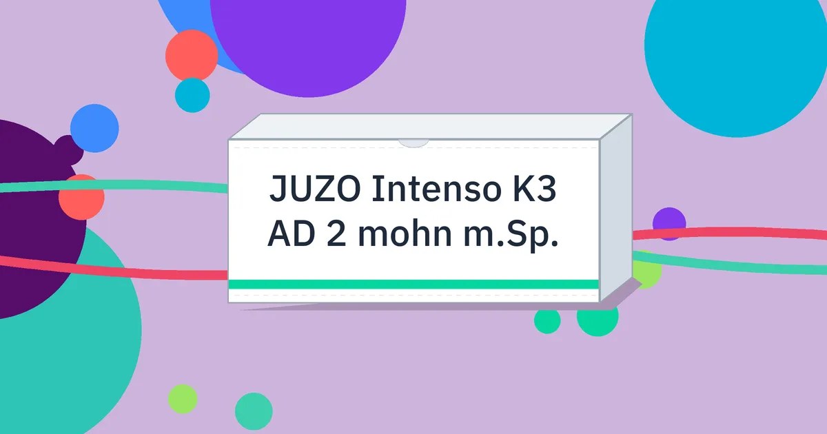 Symbolbild: Packung mit der Aufschrift JUZO Intenso K3 AD 2 mohn m.Sp. (PZN 18627550) – Verfügbarkeit und Bezug in Apotheken in Frankfurt am Main