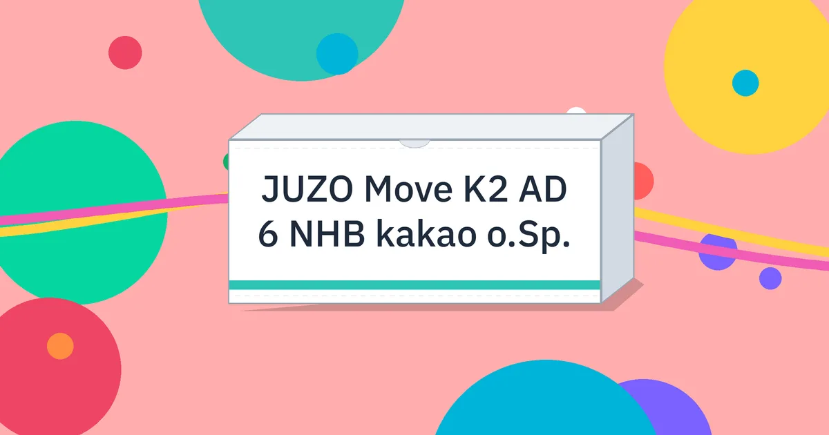Symbolbild: Packung mit der Aufschrift JUZO Move K2 AD 6 NHB kakao o.Sp. (PZN 18539886) – Verfügbarkeit und Bezug in Apotheken in Frankfurt am Main