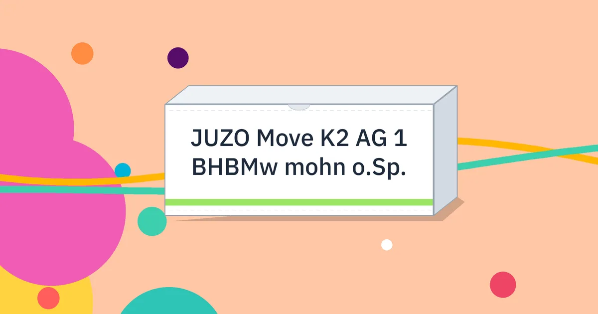 Symbolbild: Packung mit der Aufschrift JUZO Move K2 AG 1 BHBMw mohn o.Sp. (PZN 18558441) – Verfügbarkeit und Bezug in Apotheken in Frankfurt am Main