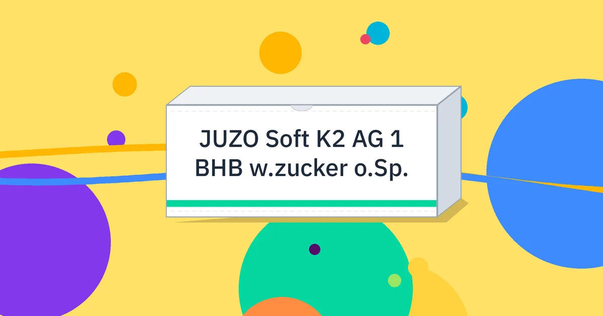 Symbolbild: Packung mit der Aufschrift JUZO Soft K2 AG 1 BHB w.zucker o.Sp. (PZN 14841111) – Verfügbarkeit und Bezug in Apotheken in Frankfurt am Main