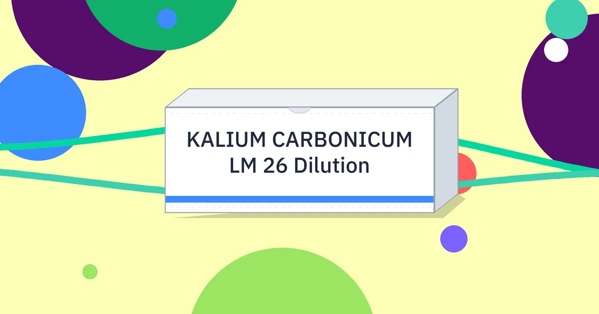 Symbolbild: Packung mit der Aufschrift KALIUM CARBONICUM LM 26 Dilution (PZN 12918424) – Verfügbarkeit und Bezug in Apotheken in Frankfurt am Main