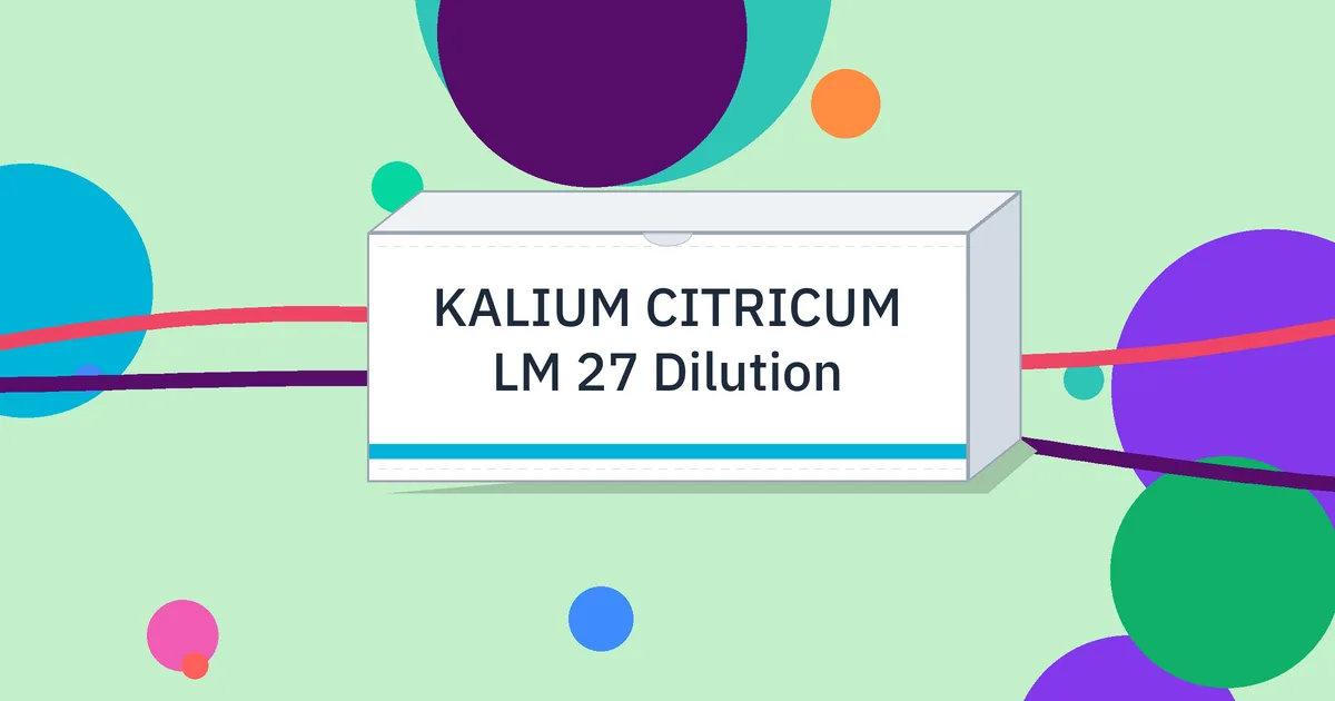 Symbolbild: Packung mit der Aufschrift KALIUM CITRICUM LM 27 Dilution (PZN 12920332) – Verfügbarkeit und Bezug in Apotheken in Frankfurt am Main