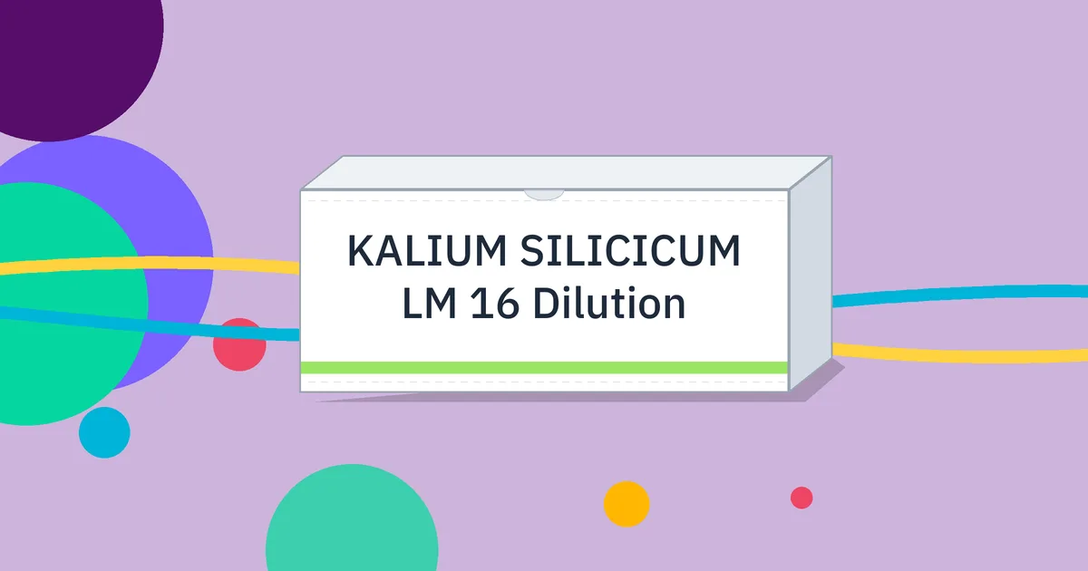 Symbolbild: Packung mit der Aufschrift KALIUM SILICICUM LM 16 Dilution (PZN 12925938) – Verfügbarkeit und Bezug in Apotheken in Frankfurt am Main