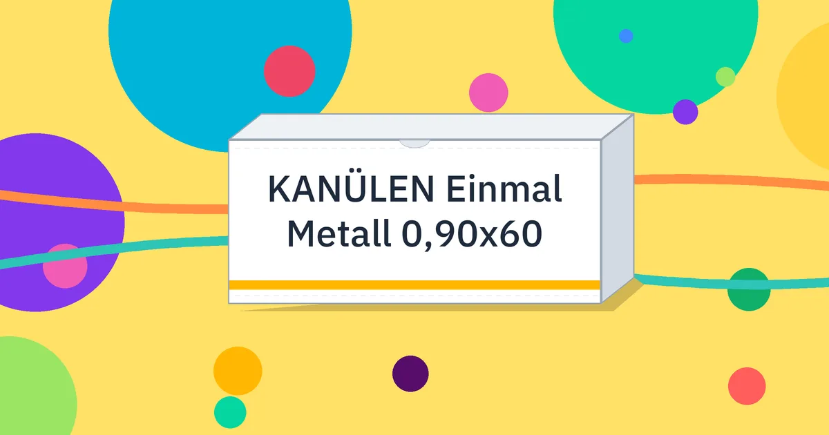 Symbolbild: Packung mit der Aufschrift KANÜLEN Einmal Metall 0,90x60 (PZN 01964993) – Verfügbarkeit und Bezug in Apotheken in Frankfurt am Main