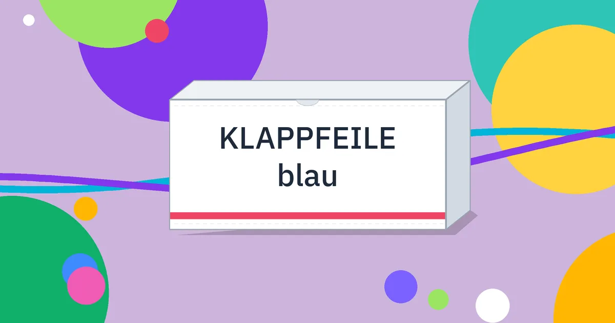 Symbolbild: Packung mit der Aufschrift KLAPPFEILE blau (PZN 01505191) – Verfügbarkeit und Bezug in Apotheken in Frankfurt am Main