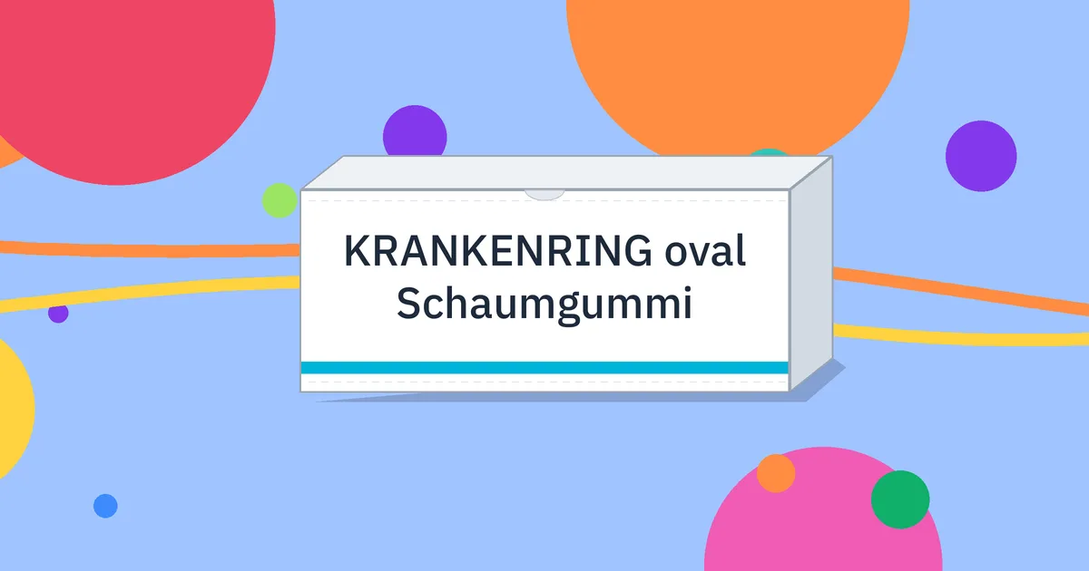 Symbolbild: Packung mit der Aufschrift KRANKENRING oval Schaumgummi (PZN 02691801) – Verfügbarkeit und Bezug in Apotheken in Frankfurt am Main