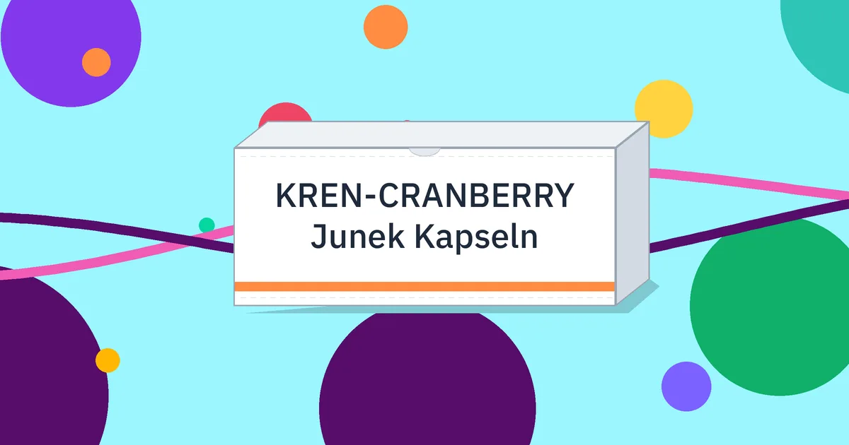 Symbolbild: Packung mit der Aufschrift KREN-CRANBERRY Junek Kapseln (PZN 10307165) – Verfügbarkeit und Bezug in Apotheken in Frankfurt am Main