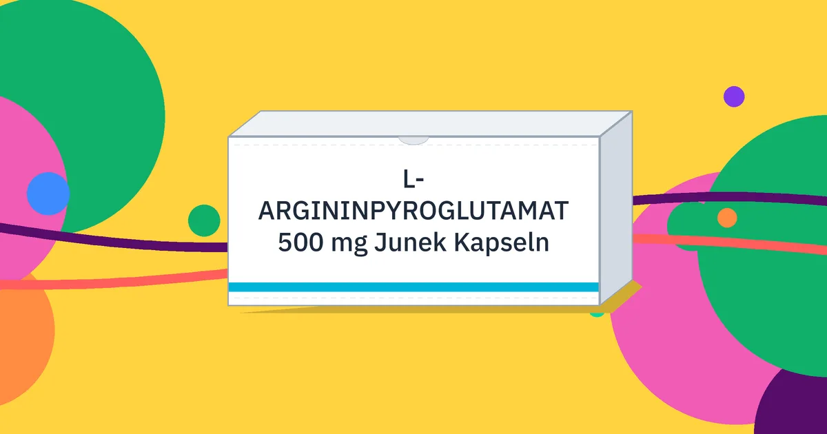 Symbolbild: Packung mit der Aufschrift L-ARGININPYROGLUTAMAT 500 mg Junek Kapseln (PZN 00138106) – Verfügbarkeit und Bezug in Apotheken in Frankfurt am Main