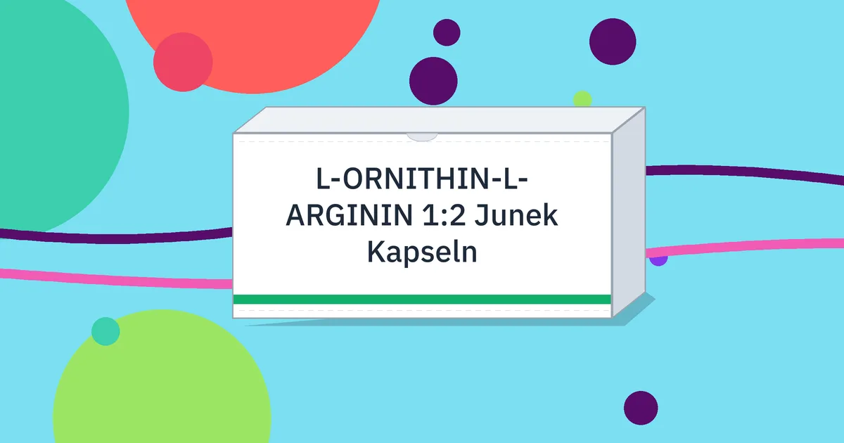 Symbolbild: Packung mit der Aufschrift L-ORNITHIN-L-ARGININ 1:2 Junek Kapseln (PZN 00984628) – Verfügbarkeit und Bezug in Apotheken in Frankfurt am Main
