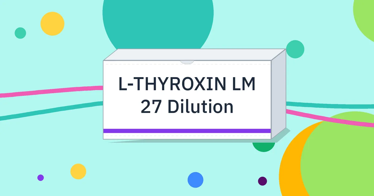 Symbolbild: Packung mit der Aufschrift L-THYROXIN LM 27 Dilution (PZN 12928670) – Verfügbarkeit und Bezug in Apotheken in Frankfurt am Main