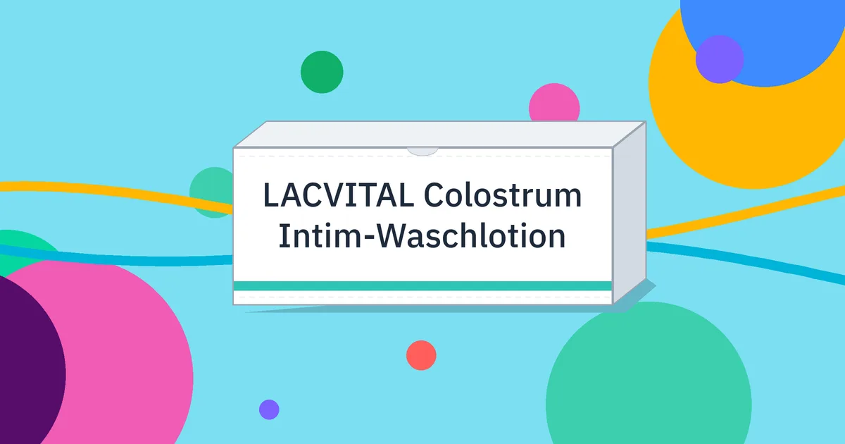 Symbolbild: Packung mit der Aufschrift LACVITAL Colostrum Intim-Waschlotion (PZN 01886827) – Verfügbarkeit und Bezug in Apotheken in Frankfurt am Main