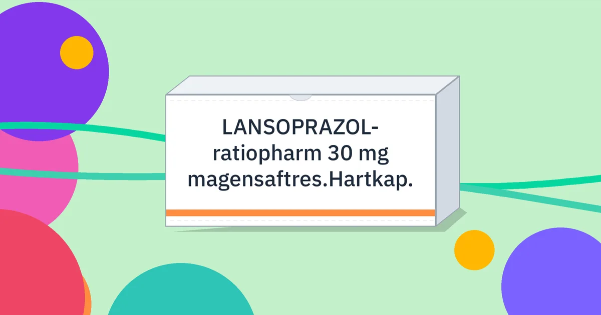 Symbolbild: Packung mit der Aufschrift LANSOPRAZOL-ratiopharm 30 mg magensaftres.Hartkap. (PZN 00217449) – Verfügbarkeit und Bezug in Apotheken in Frankfurt am Main