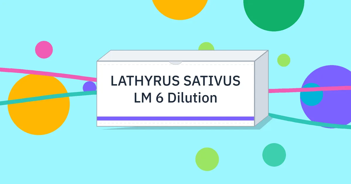Symbolbild: Packung mit der Aufschrift LATHYRUS SATIVUS LM 6 Dilution (PZN 03504994) – Verfügbarkeit und Bezug in Apotheken in Frankfurt am Main