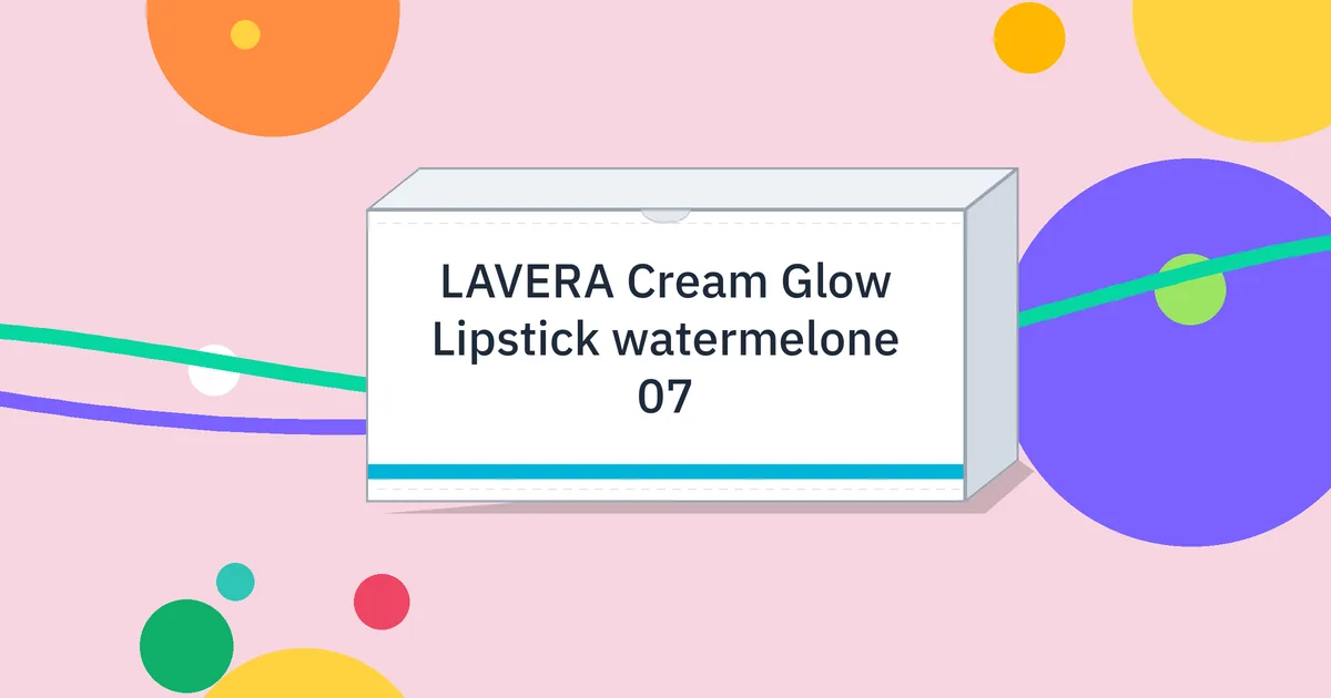 Symbolbild: Packung mit der Aufschrift LAVERA Cream Glow Lipstick watermelone 07 (PZN 18096963) – Verfügbarkeit und Bezug in Apotheken in Frankfurt am Main
