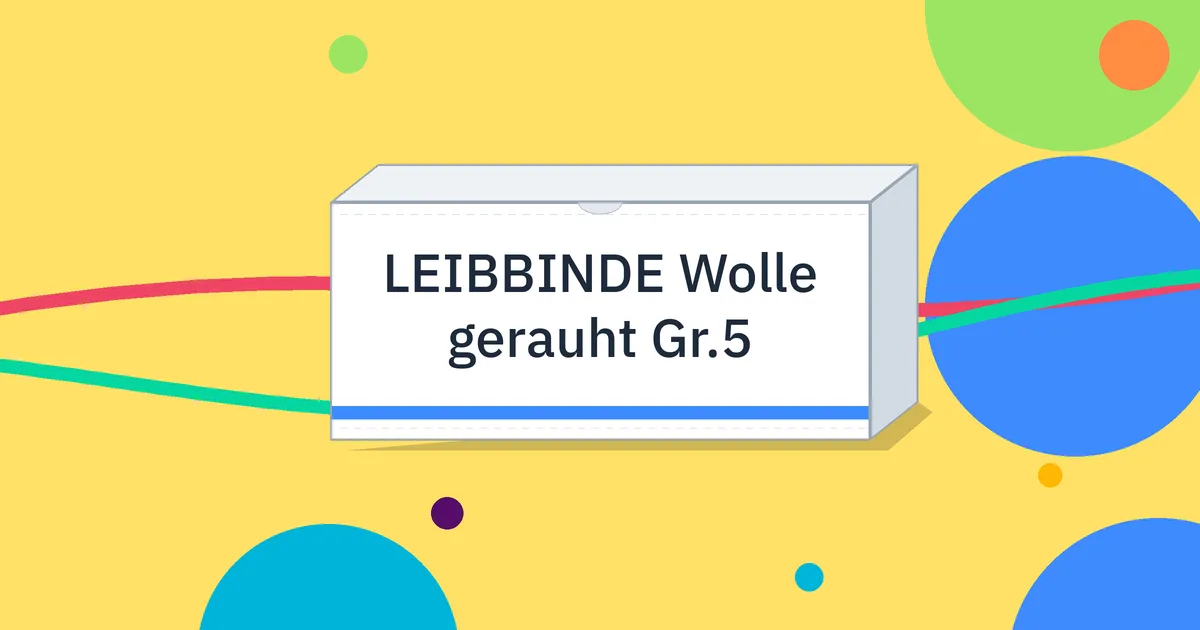 Symbolbild: Packung mit der Aufschrift LEIBBINDE Wolle gerauht Gr.5 (PZN 01731881) – Verfügbarkeit und Bezug in Apotheken in Frankfurt am Main