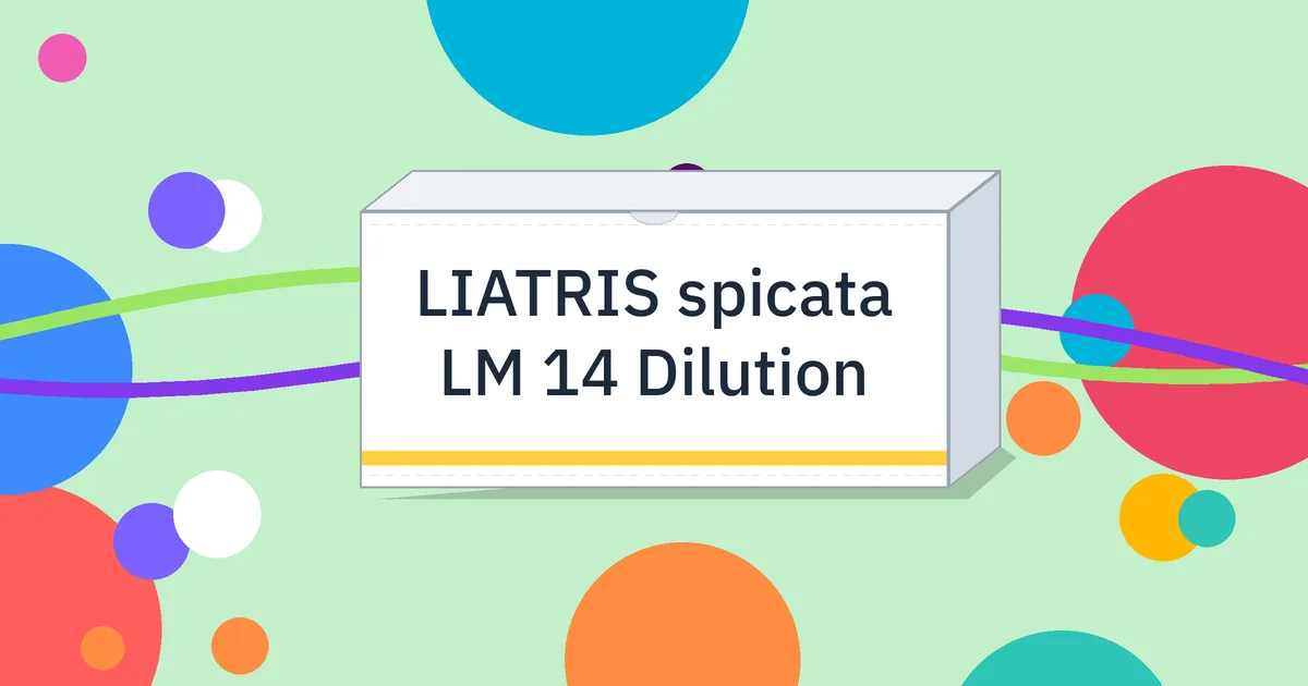 Symbolbild: Packung mit der Aufschrift LIATRIS spicata LM 14 Dilution (PZN 13528731) – Verfügbarkeit und Bezug in Apotheken in Frankfurt am Main