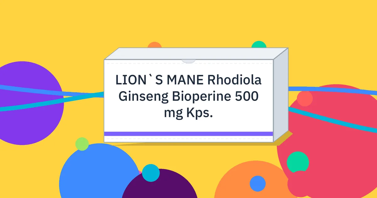 Symbolbild: Packung mit der Aufschrift LION`S MANE Rhodiola Ginseng Bioperine 500 mg Kps. (PZN 18361187) – Verfügbarkeit und Bezug in Apotheken in Frankfurt am Main