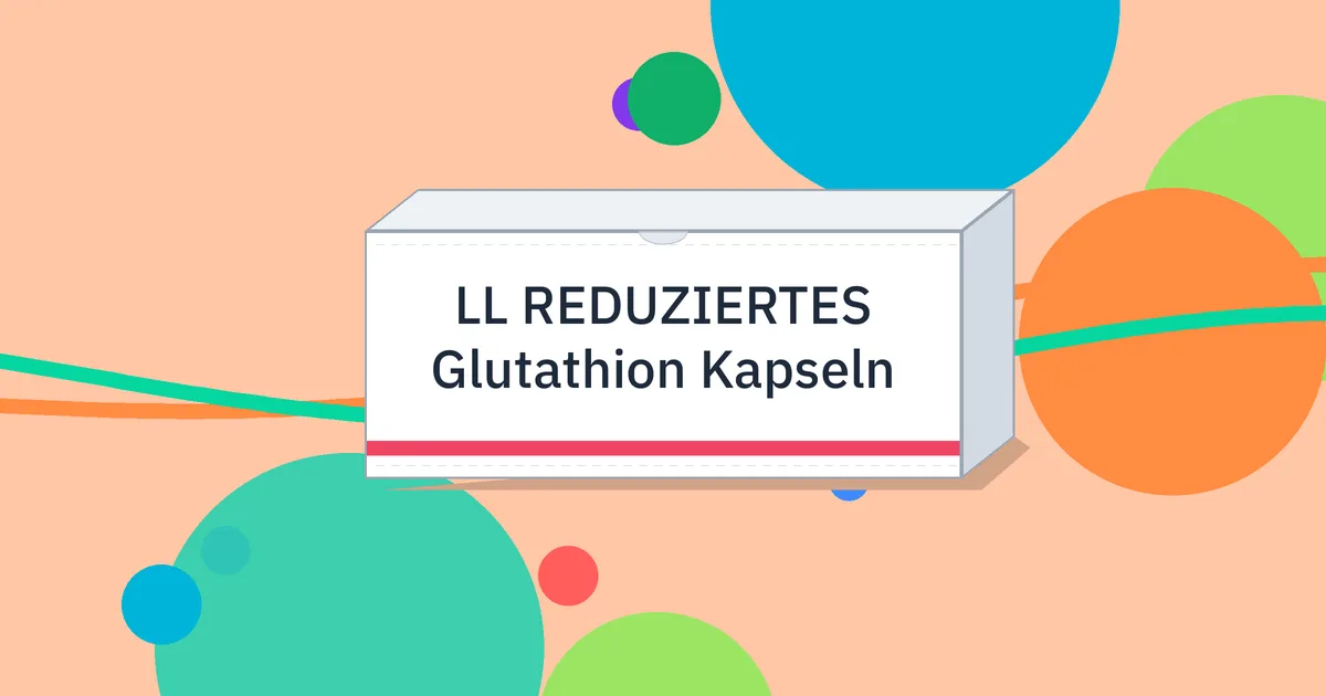 Symbolbild: Packung mit der Aufschrift LL REDUZIERTES Glutathion Kapseln (PZN 19794528) – Verfügbarkeit und Bezug in Apotheken in Frankfurt am Main