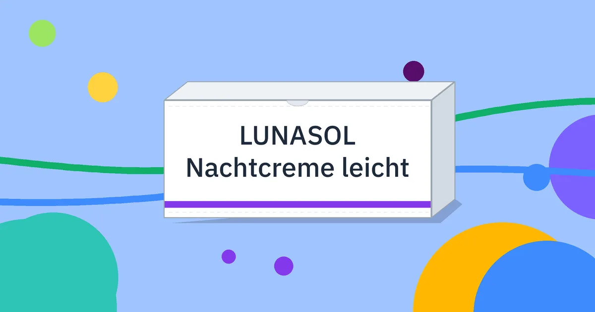 Symbolbild: Packung mit der Aufschrift LUNASOL Nachtcreme leicht (PZN 19755439) – Verfügbarkeit und Bezug in Apotheken in Frankfurt am Main