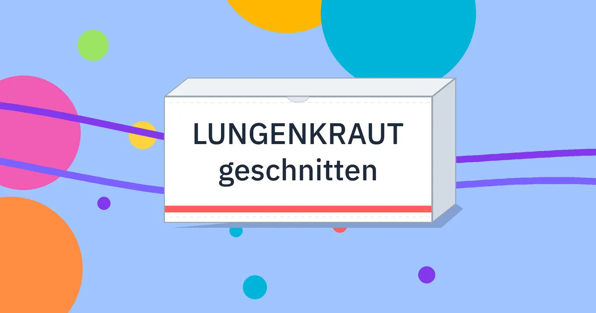 Symbolbild: Packung mit der Aufschrift LUNGENKRAUT geschnitten (PZN 16325520) – Verfügbarkeit und Bezug in Apotheken in Frankfurt am Main