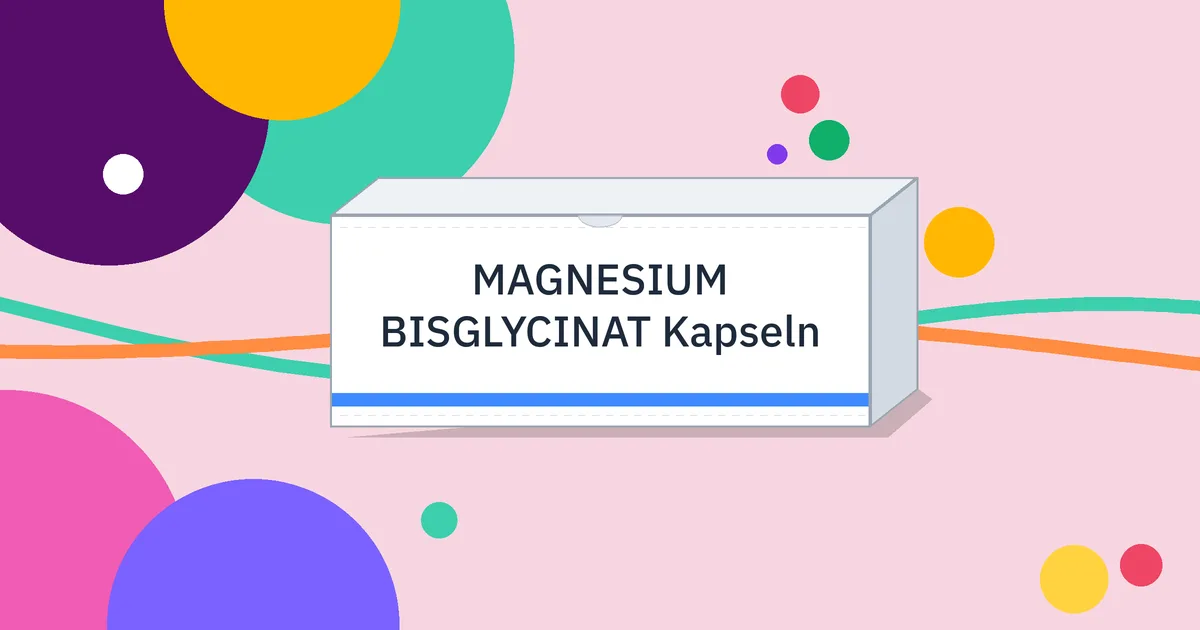 Symbolbild: Packung mit der Aufschrift MAGNESIUM BISGLYCINAT Kapseln (PZN 20511145) – Verfügbarkeit und Bezug in Apotheken in Frankfurt am Main