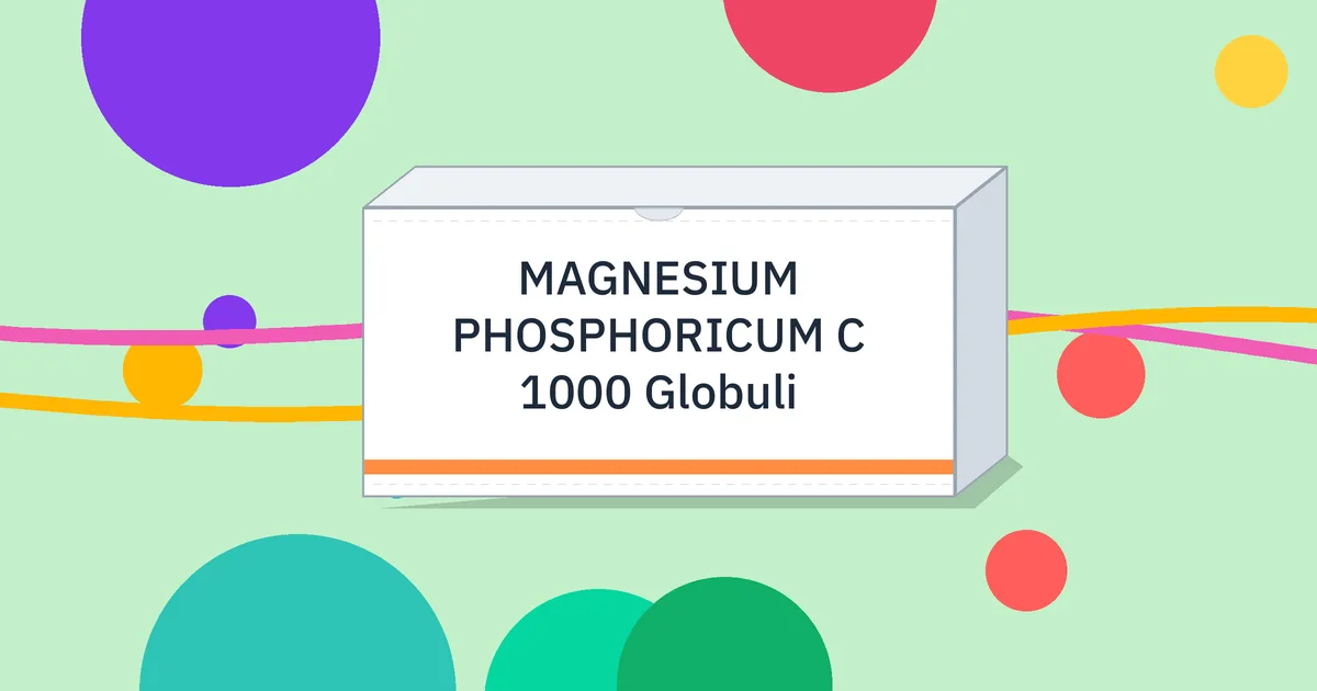 Symbolbild: Packung mit der Aufschrift MAGNESIUM PHOSPHORICUM C 1000 Globuli (PZN 00001264) – Verfügbarkeit und Bezug in Apotheken in Frankfurt am Main