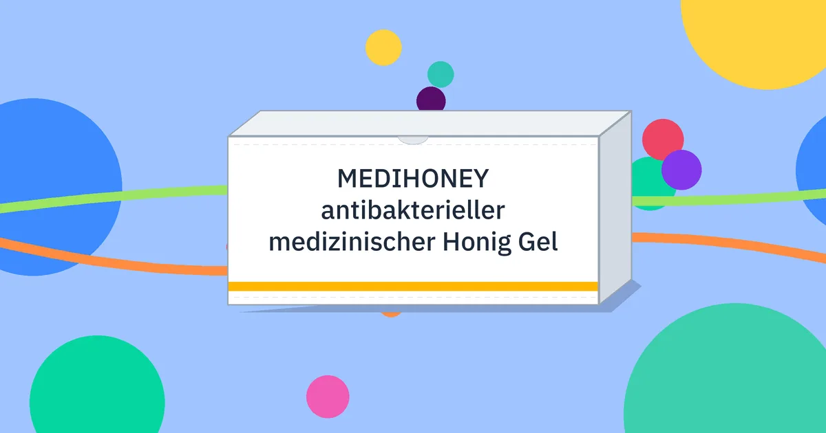 Symbolbild: Packung mit der Aufschrift MEDIHONEY antibakterieller medizinischer Honig Gel (PZN 05017086) – Verfügbarkeit und Bezug in Apotheken in Frankfurt am Main