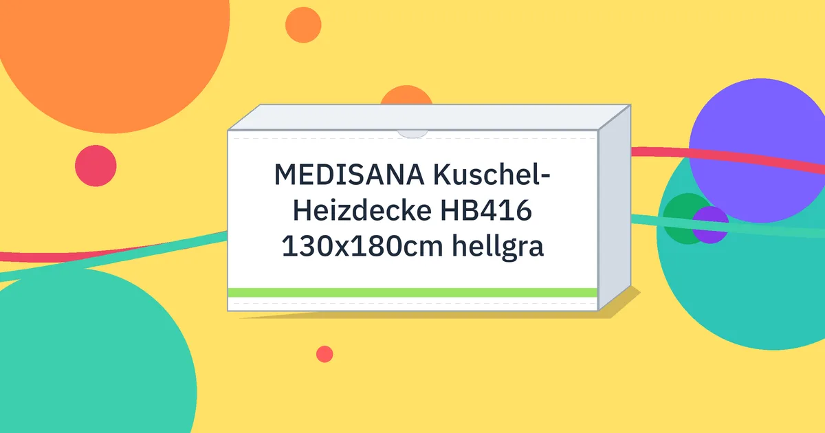 Symbolbild: Packung mit der Aufschrift MEDISANA Kuschel-Heizdecke HB416 130x180cm hellgra (PZN 20835103) – Verfügbarkeit und Bezug in Apotheken in Frankfurt am Main