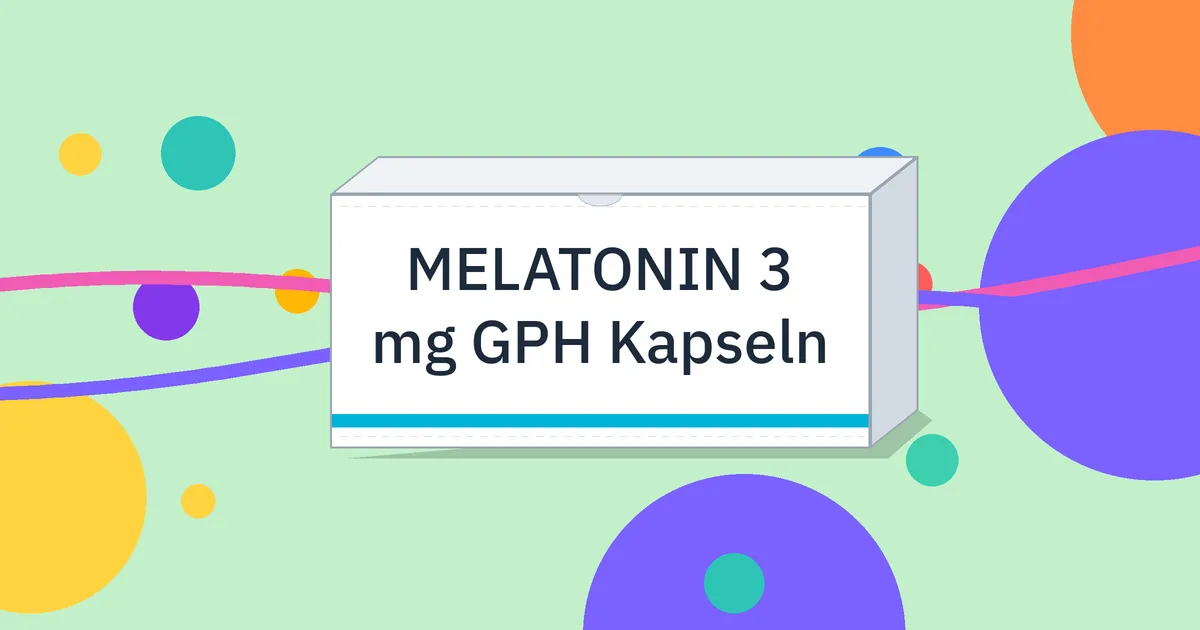 Symbolbild: Packung mit der Aufschrift MELATONIN 3 mg GPH Kapseln (PZN 09915847) – Verfügbarkeit und Bezug in Apotheken in Frankfurt am Main
