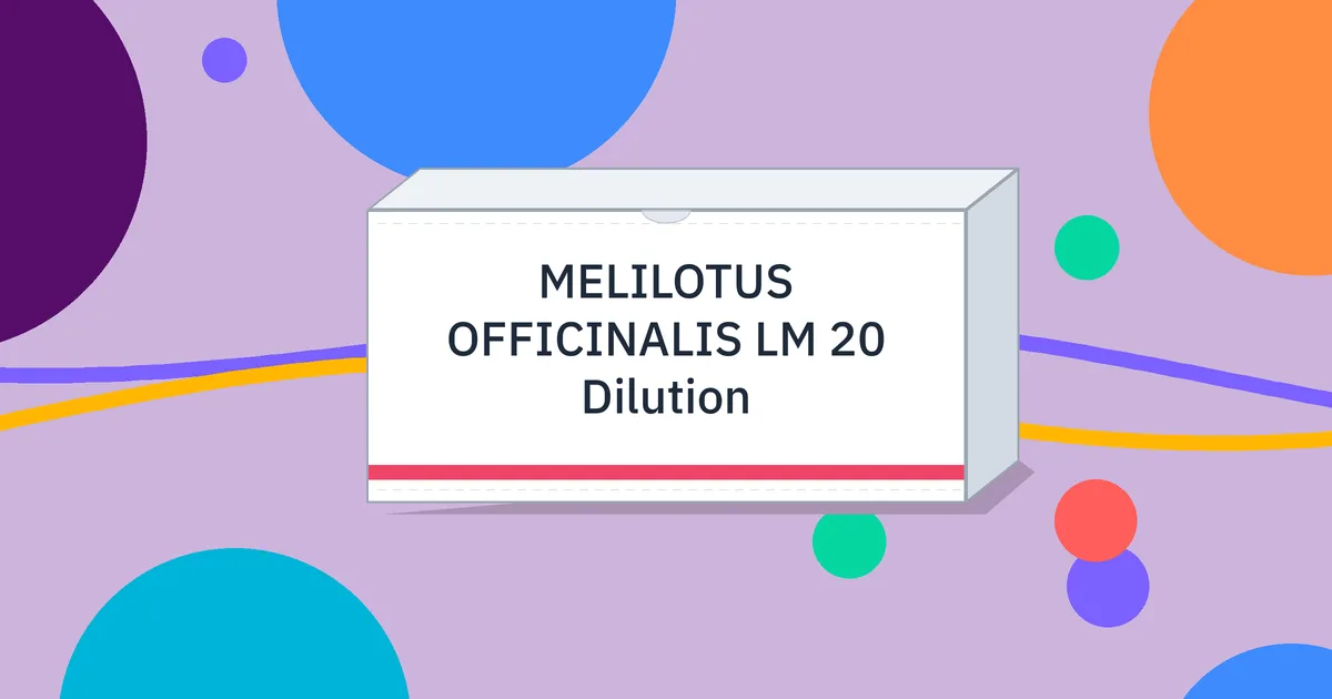 Symbolbild: Packung mit der Aufschrift MELILOTUS OFFICINALIS LM 20 Dilution (PZN 13602947) – Verfügbarkeit und Bezug in Apotheken in Frankfurt am Main