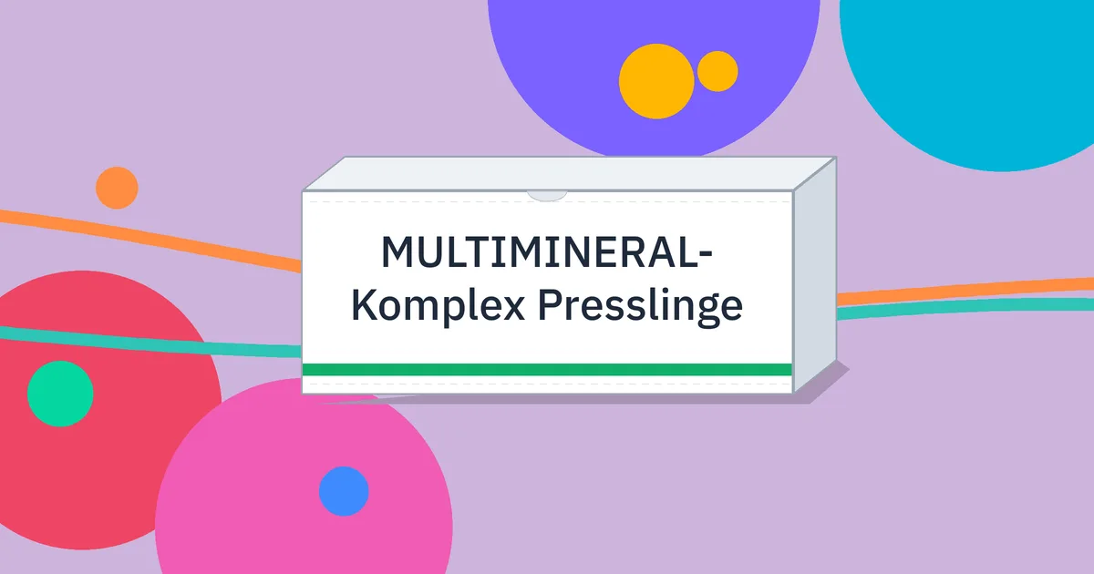 Symbolbild: Packung mit der Aufschrift MULTIMINERAL-Komplex Presslinge (PZN 14040523) – Verfügbarkeit und Bezug in Apotheken in Frankfurt am Main