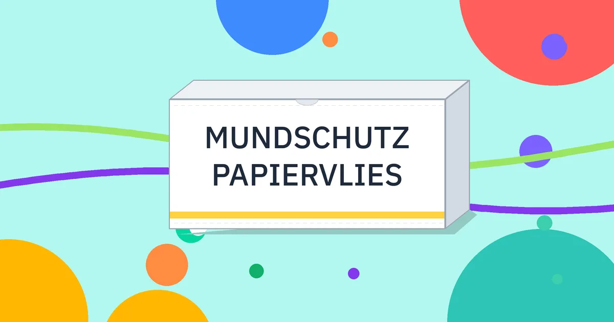 Symbolbild: Packung mit der Aufschrift MUNDSCHUTZ PAPIERVLIES (PZN 01468254) – Verfügbarkeit und Bezug in Apotheken in Frankfurt am Main