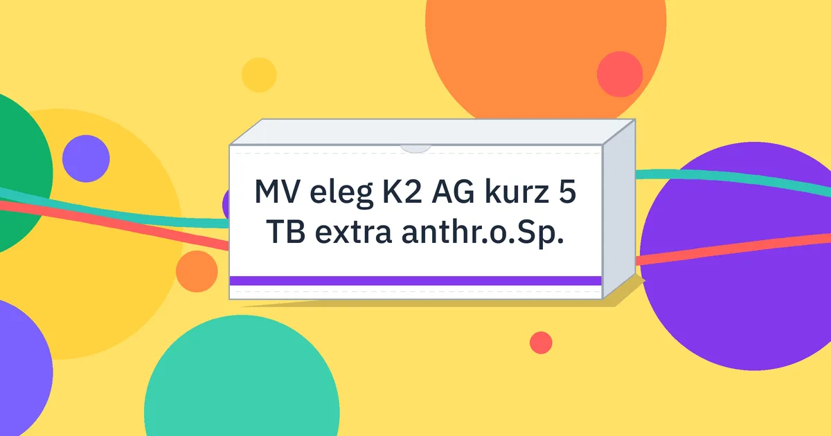 Symbolbild: Packung mit der Aufschrift MV eleg K2 AG kurz 5 TB extra anthr.o.Sp. (PZN 09878632) – Verfügbarkeit und Bezug in Apotheken in Frankfurt am Main