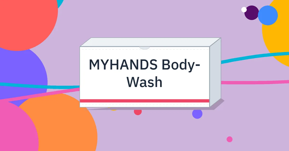 Symbolbild: Packung mit der Aufschrift MYHANDS Body-Wash (PZN 13418445) – Verfügbarkeit und Bezug in Apotheken in Frankfurt am Main