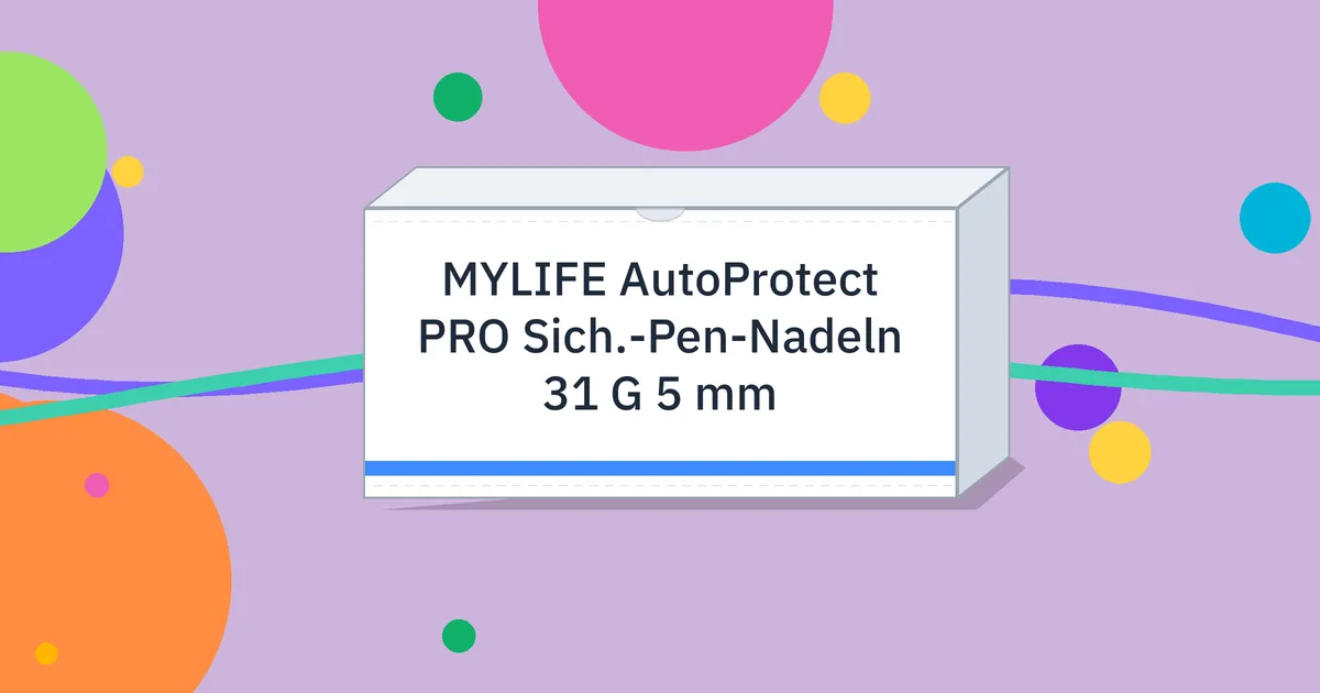 Symbolbild: Packung mit der Aufschrift MYLIFE AutoProtect PRO Sich.-Pen-Nadeln 31 G 5 mm (PZN 20543263) – Verfügbarkeit und Bezug in Apotheken in Frankfurt am Main