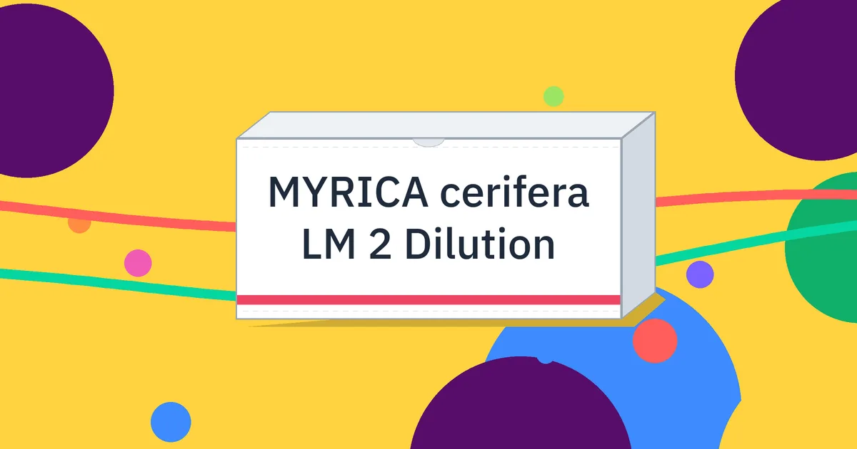 Symbolbild: Packung mit der Aufschrift MYRICA cerifera LM 2 Dilution (PZN 12956991) – Verfügbarkeit und Bezug in Apotheken in Frankfurt am Main