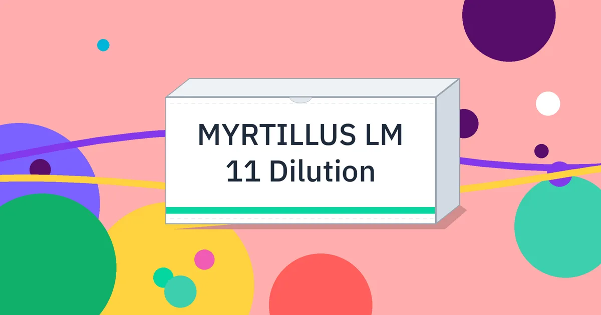 Symbolbild: Packung mit der Aufschrift MYRTILLUS LM 11 Dilution (PZN 13613483) – Verfügbarkeit und Bezug in Apotheken in Frankfurt am Main
