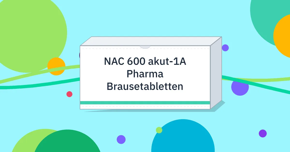 Symbolbild: Packung mit der Aufschrift NAC 600 akut-1A Pharma Brausetabletten (PZN 00562755) – Verfügbarkeit und Bezug in Apotheken in Frankfurt am Main