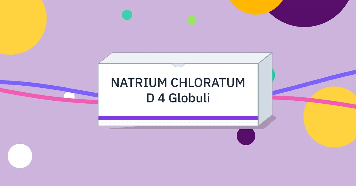 Symbolbild: Packung mit der Aufschrift NATRIUM CHLORATUM D 4 Globuli (PZN 04228651) – Verfügbarkeit und Bezug in Apotheken in Frankfurt am Main