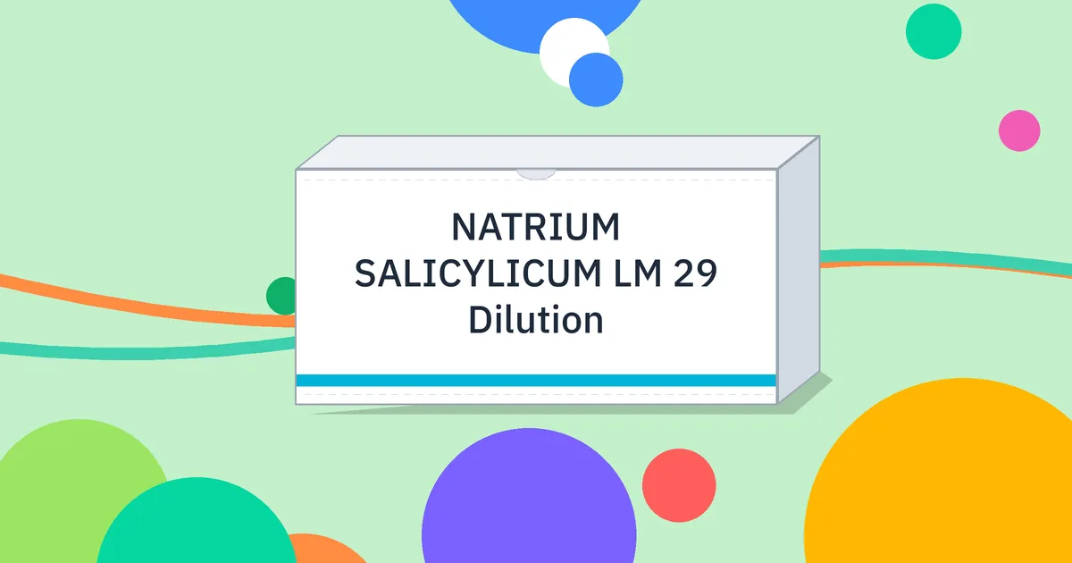 Symbolbild: Packung mit der Aufschrift NATRIUM SALICYLICUM LM 29 Dilution (PZN 12966624) – Verfügbarkeit und Bezug in Apotheken in Frankfurt am Main