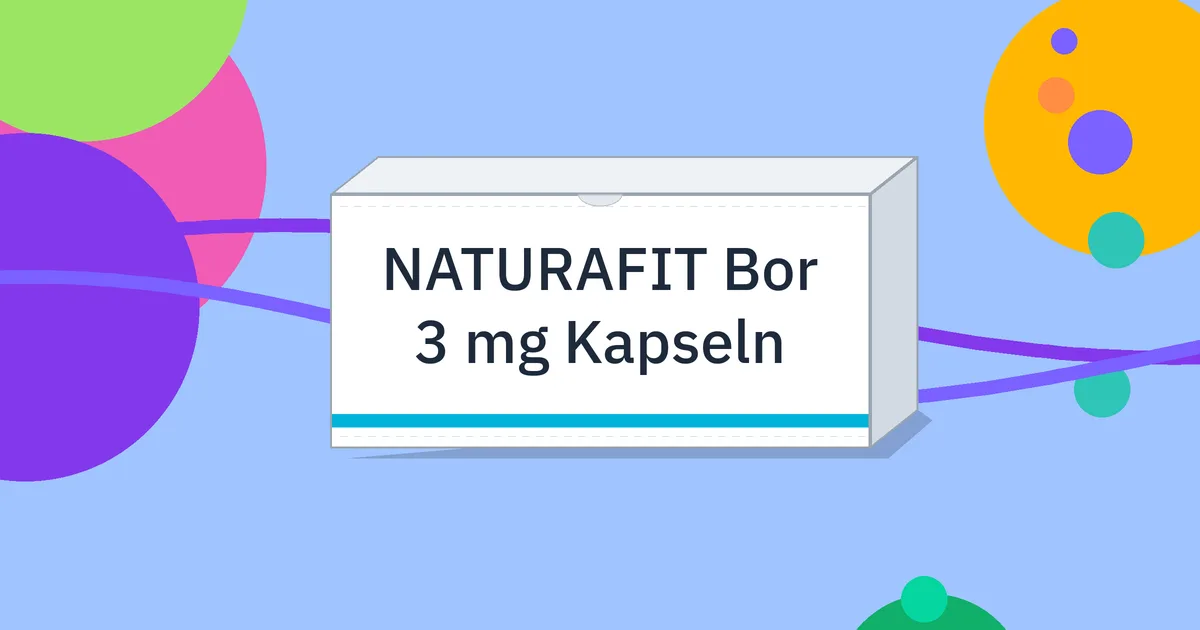 Symbolbild: Packung mit der Aufschrift NATURAFIT Bor 3 mg Kapseln (PZN 11731936) – Verfügbarkeit und Bezug in Apotheken in Frankfurt am Main