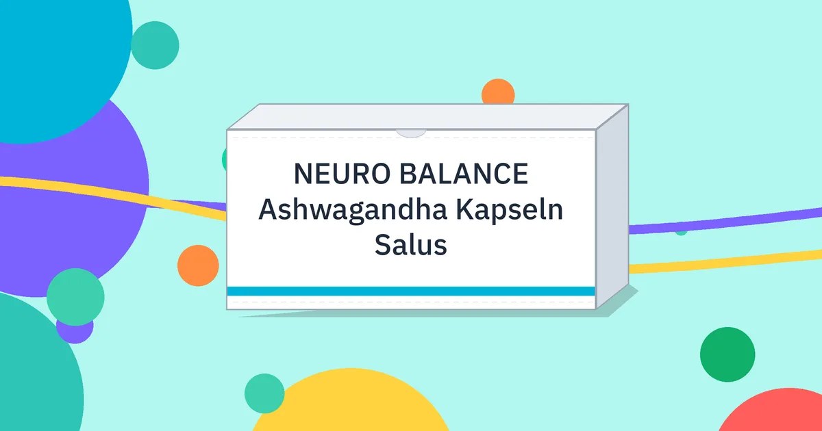 Symbolbild: Packung mit der Aufschrift NEURO BALANCE Ashwagandha Kapseln Salus (PZN 14188533) – Verfügbarkeit und Bezug in Apotheken in Frankfurt am Main