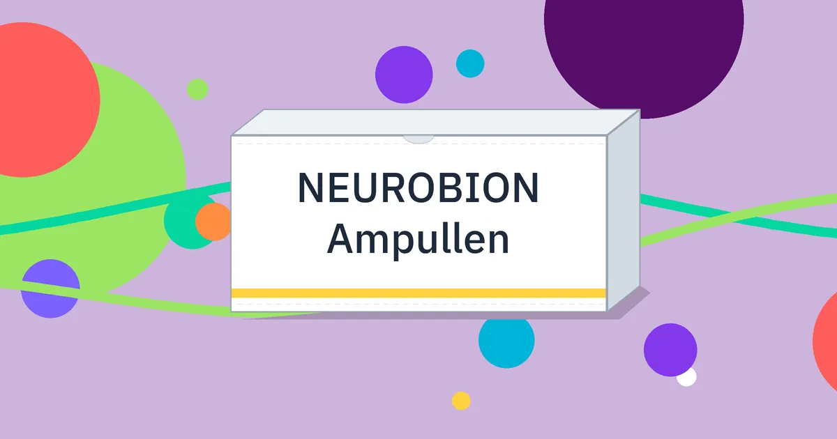 Symbolbild: Packung mit der Aufschrift NEUROBION Ampullen (PZN 08803023) – Verfügbarkeit und Bezug in Apotheken in Frankfurt am Main