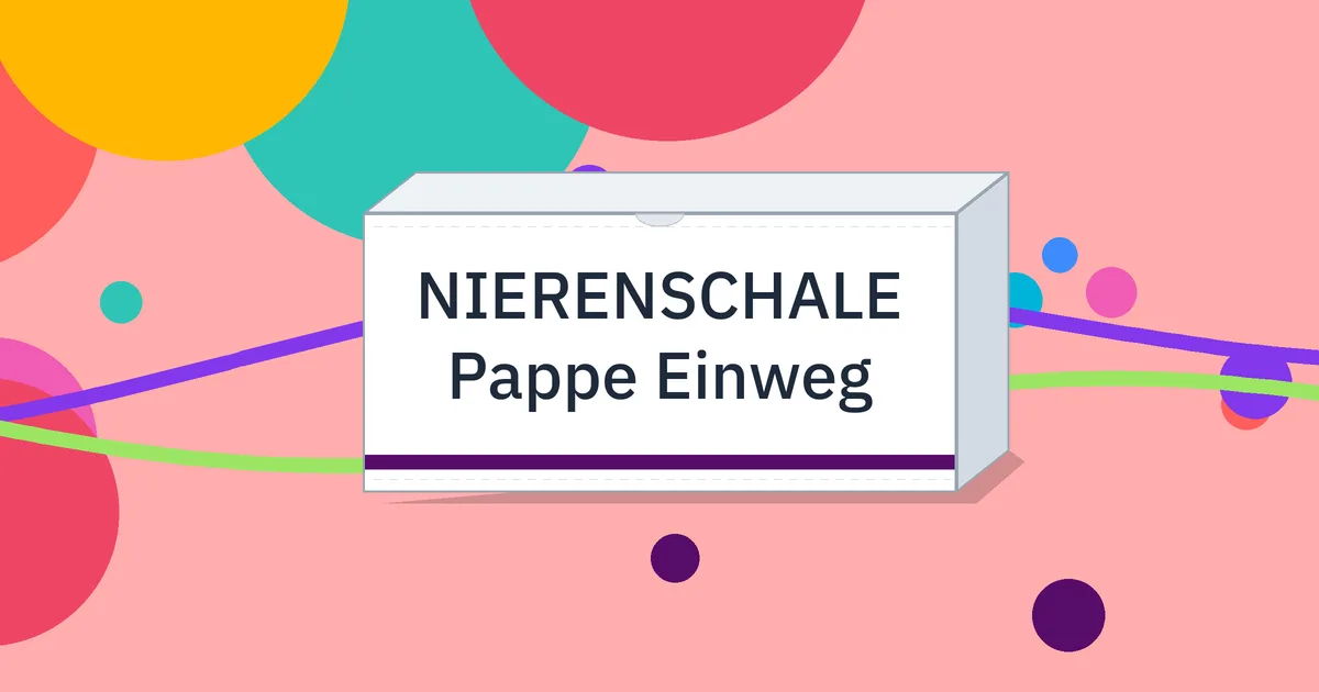 Symbolbild: Packung mit der Aufschrift NIERENSCHALE Pappe Einweg (PZN 06683508) – Verfügbarkeit und Bezug in Apotheken in Frankfurt am Main