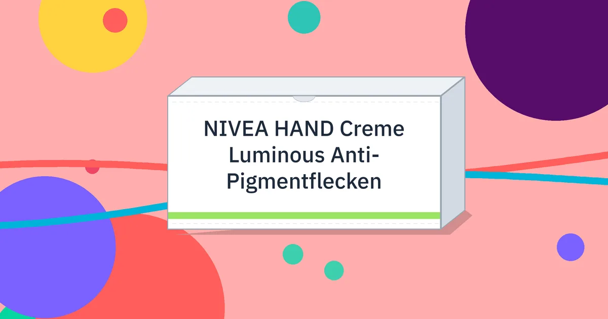 Symbolbild: Packung mit der Aufschrift NIVEA HAND Creme Luminous Anti-Pigmentflecken (PZN 17625649) – Verfügbarkeit und Bezug in Apotheken in Frankfurt am Main
