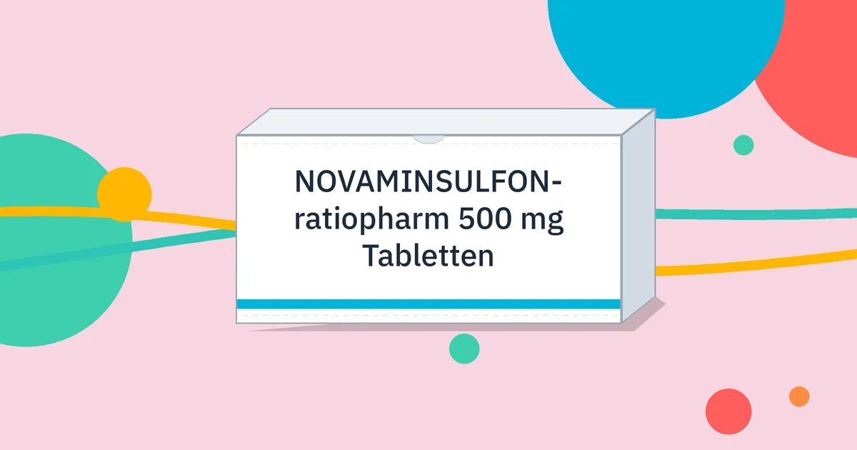 Symbolbild: Packung mit der Aufschrift NOVAMINSULFON-ratiopharm 500 mg Tabletten (PZN 05518635) – Verfügbarkeit und Bezug in Apotheken in Frankfurt am Main