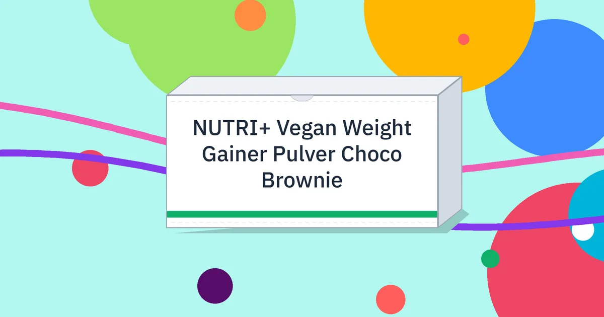 Symbolbild: Packung mit der Aufschrift NUTRI+ Vegan Weight Gainer Pulver Choco Brownie (PZN 19670513) – Verfügbarkeit und Bezug in Apotheken in Frankfurt am Main