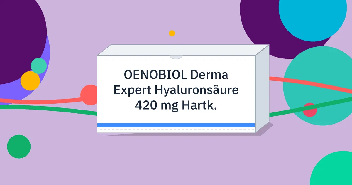 Symbolbild: Packung mit der Aufschrift OENOBIOL Derma Expert Hyaluronsäure 420 mg Hartk. (PZN 20136670) – Verfügbarkeit und Bezug in Apotheken in Frankfurt am Main